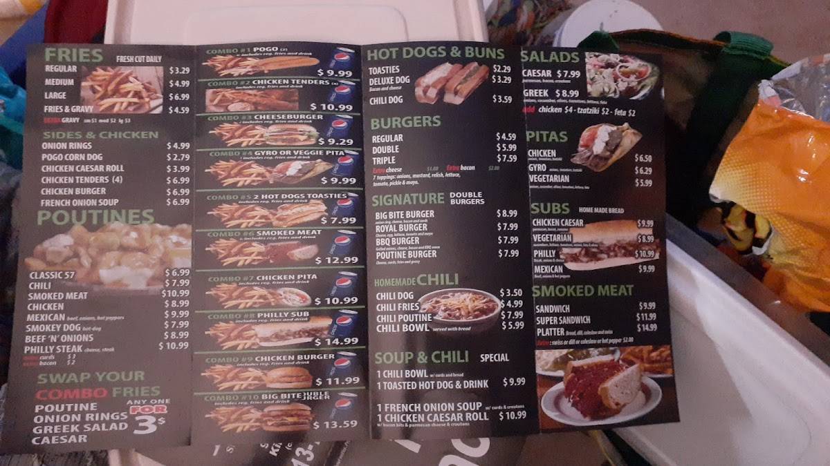 Menu at Big Bites Cornwall restaurant, Cornwall