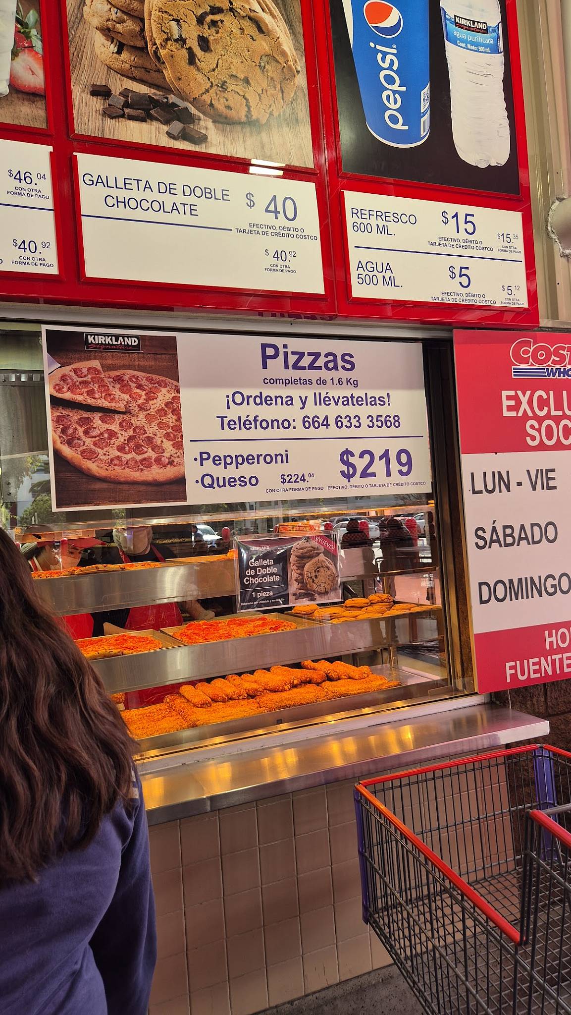 Menu at Costco Food Court restaurant, Tijuana, Av. Enrique Silvestre 8351