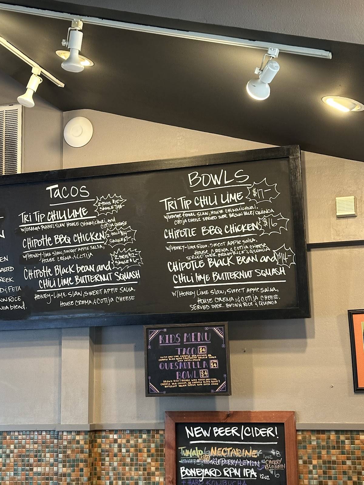 Menu at Crave Bend restaurant, Bend
