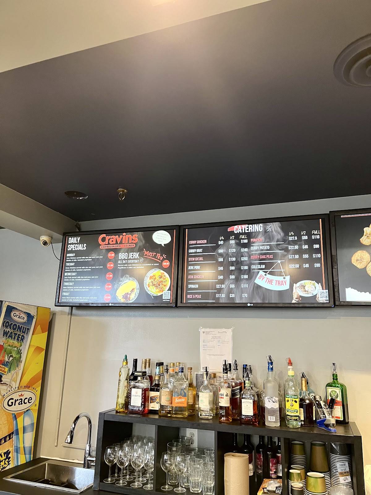 Menu at Cravins Caribbean Grill restaurant, Markham