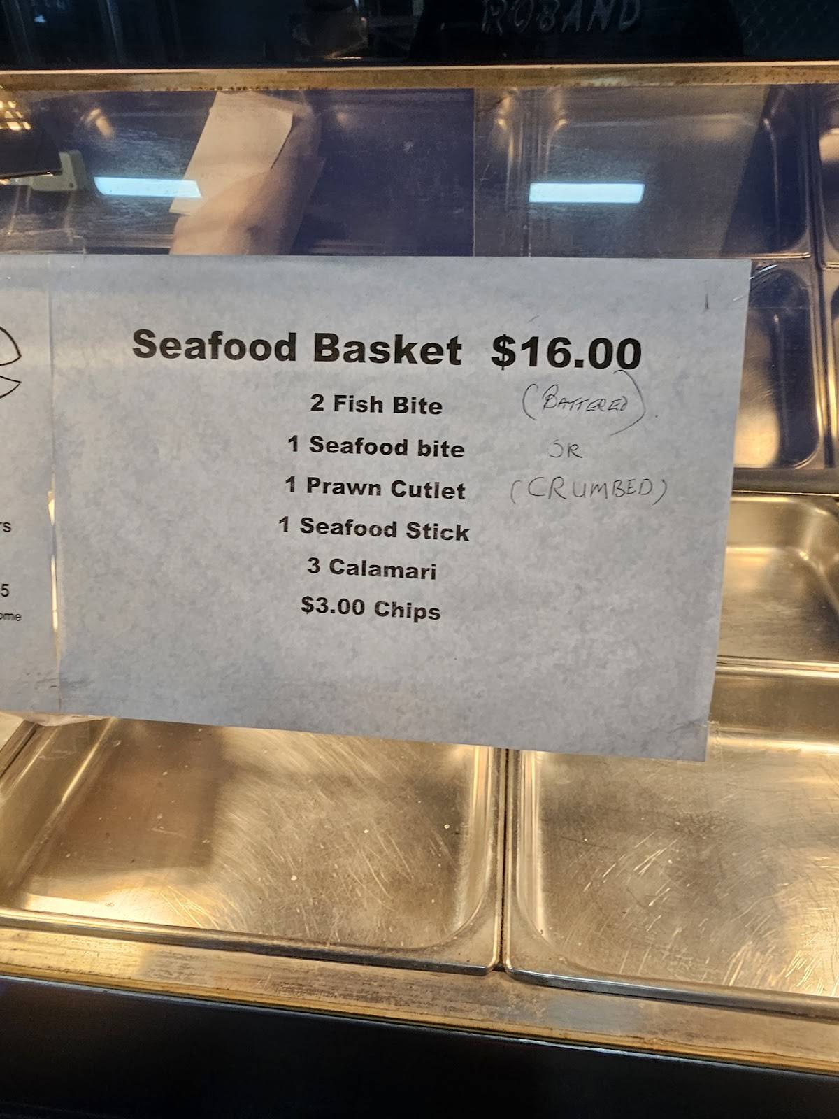Menu at Crystal Waters Seafood & Takeaway restaurant, Thornlands