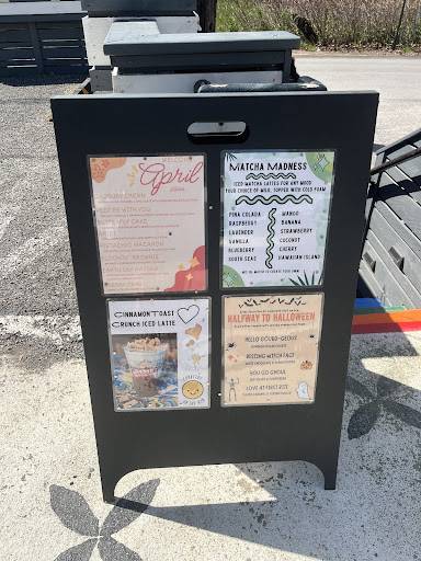 Menu at Curbside on the Run cafe, Pittsburgh