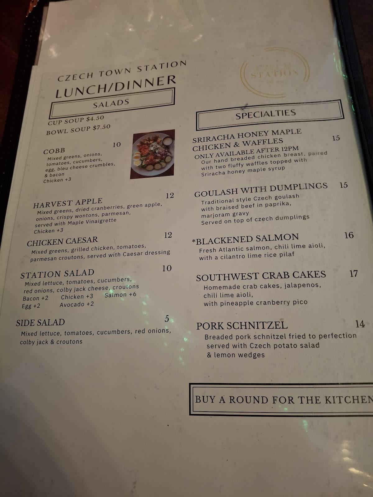 Menu at Czech Town Station pub & bar, Cedar Rapids
