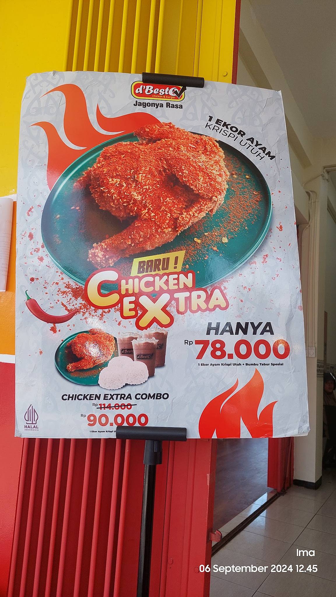 Menu at D'Besto Fried Chicken restaurant, Central Jakarta
