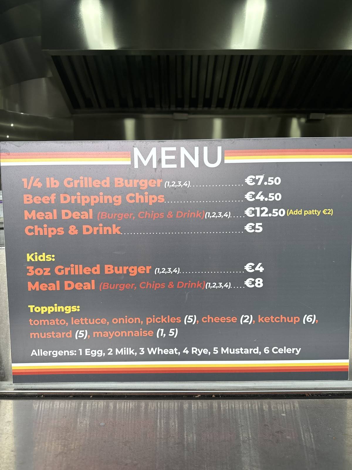 Menu at DL BURGER restaurant, Ballybofey