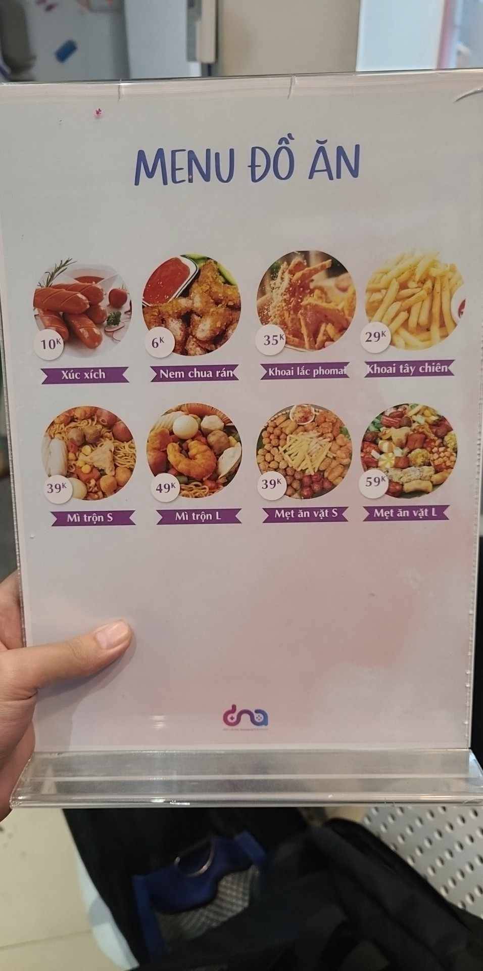Carta de DNA Cafe Box, Boardgame and Workshop, Hanoi