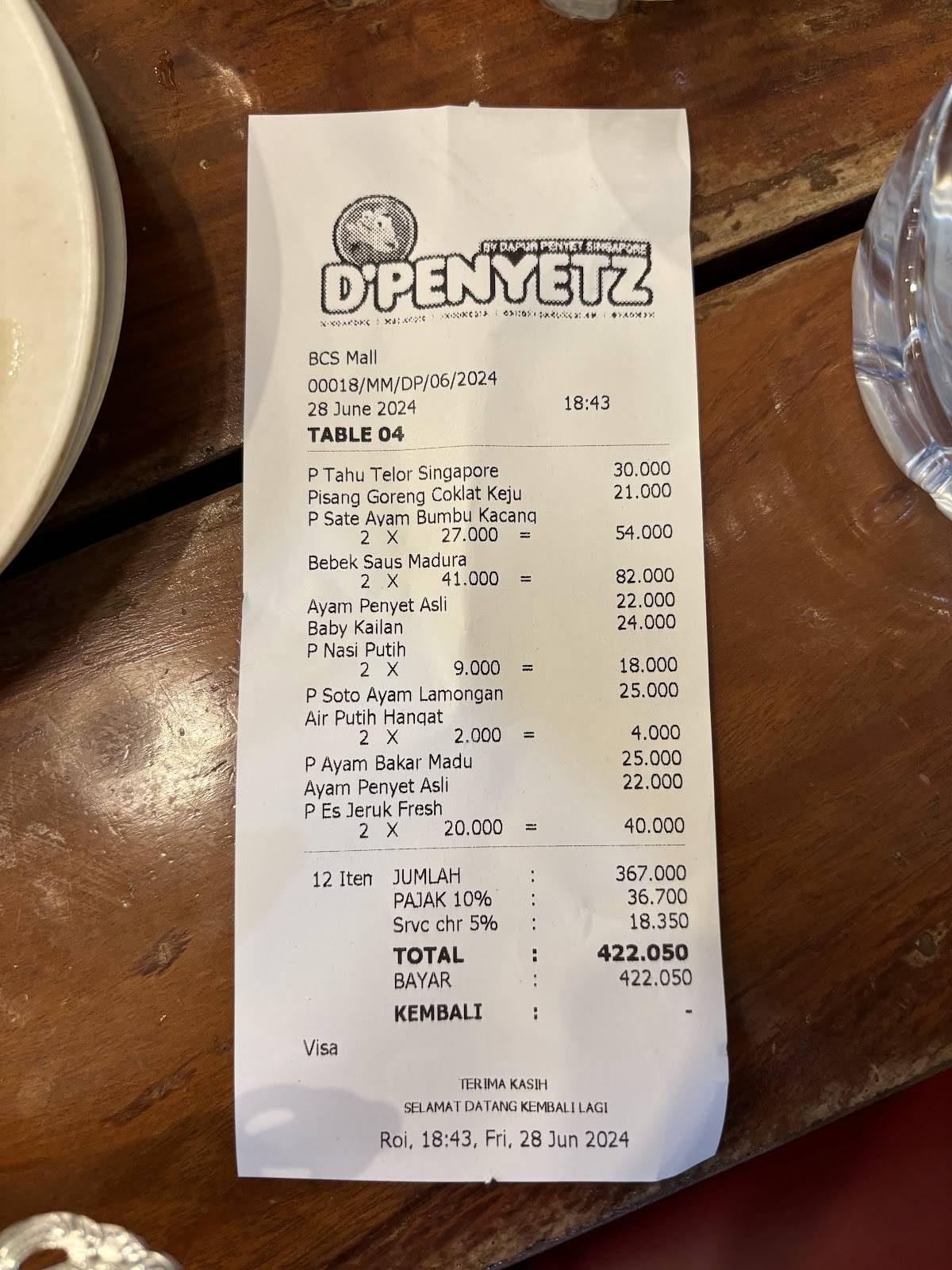 Menu at D'PENYETZ restaurant, Batam, Nagoya Hill Mall level 2 Jl. Teuku ...