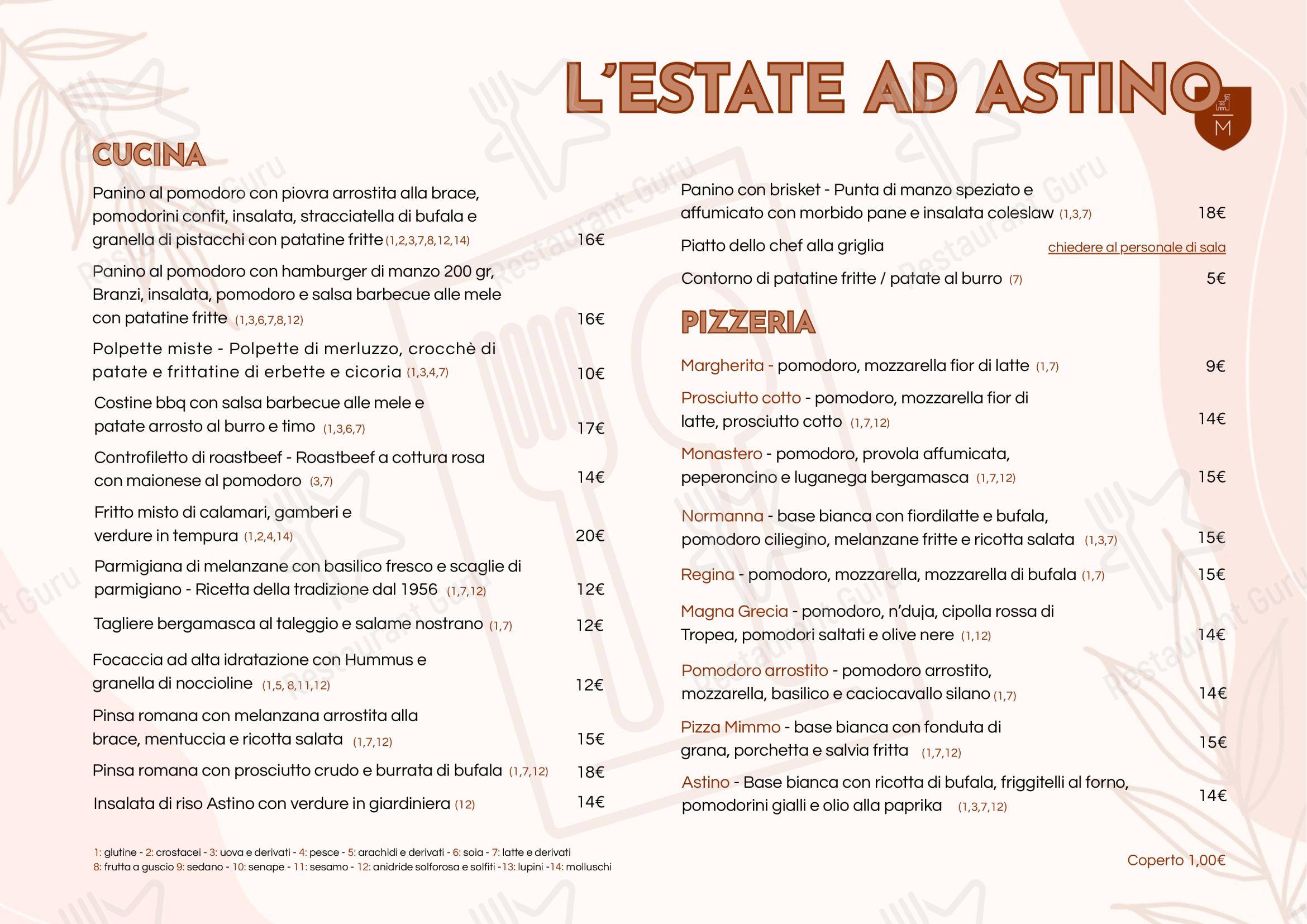 Speisekarte von Da mimmo pub & Bar, Bergamo