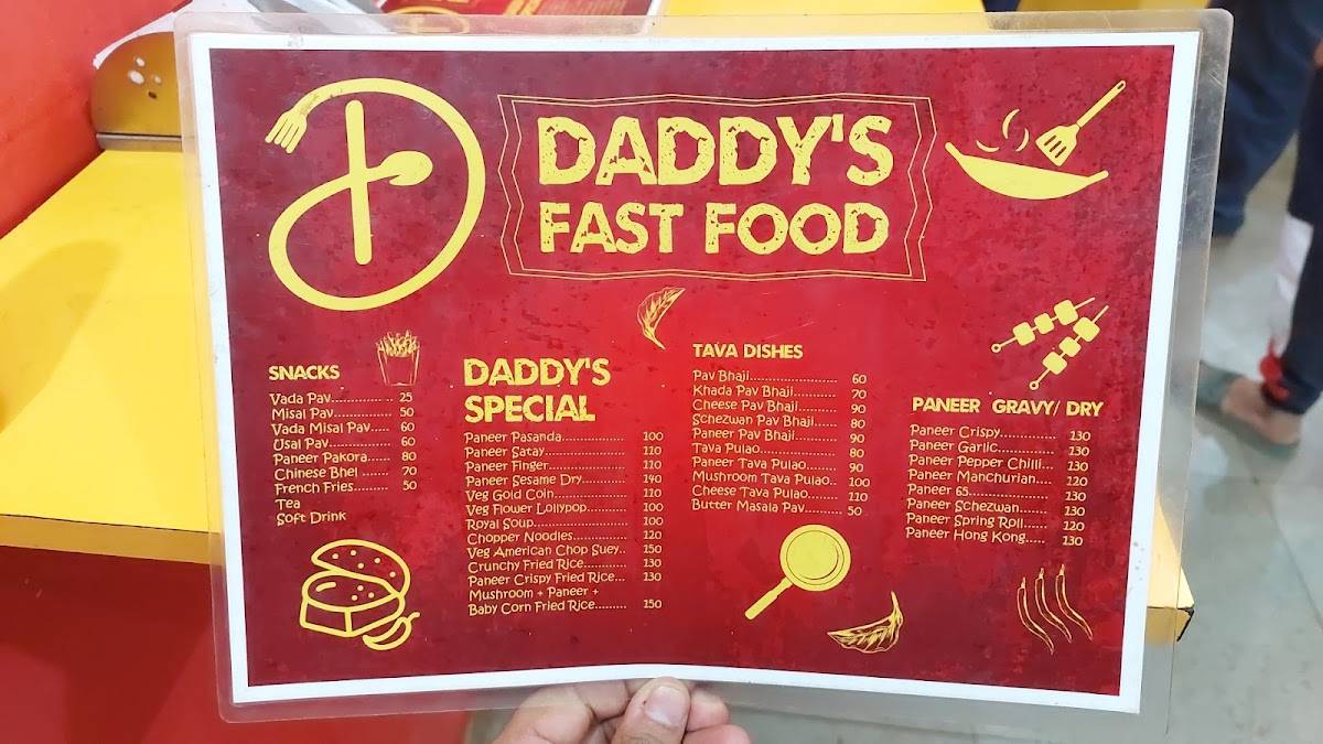 Menu at Daddy's Fast Food, Dharwad