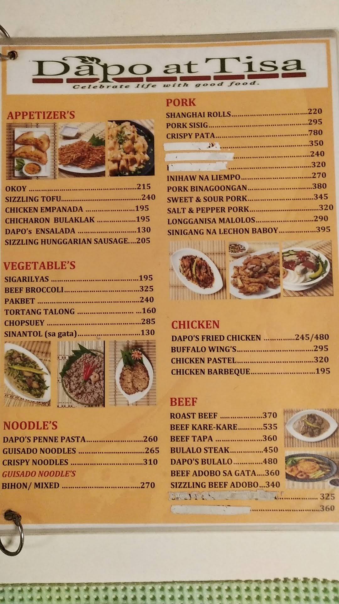 Menu at Dapo at Tisa Fairview Quezon City restaurant, Quezon City, 59 ...