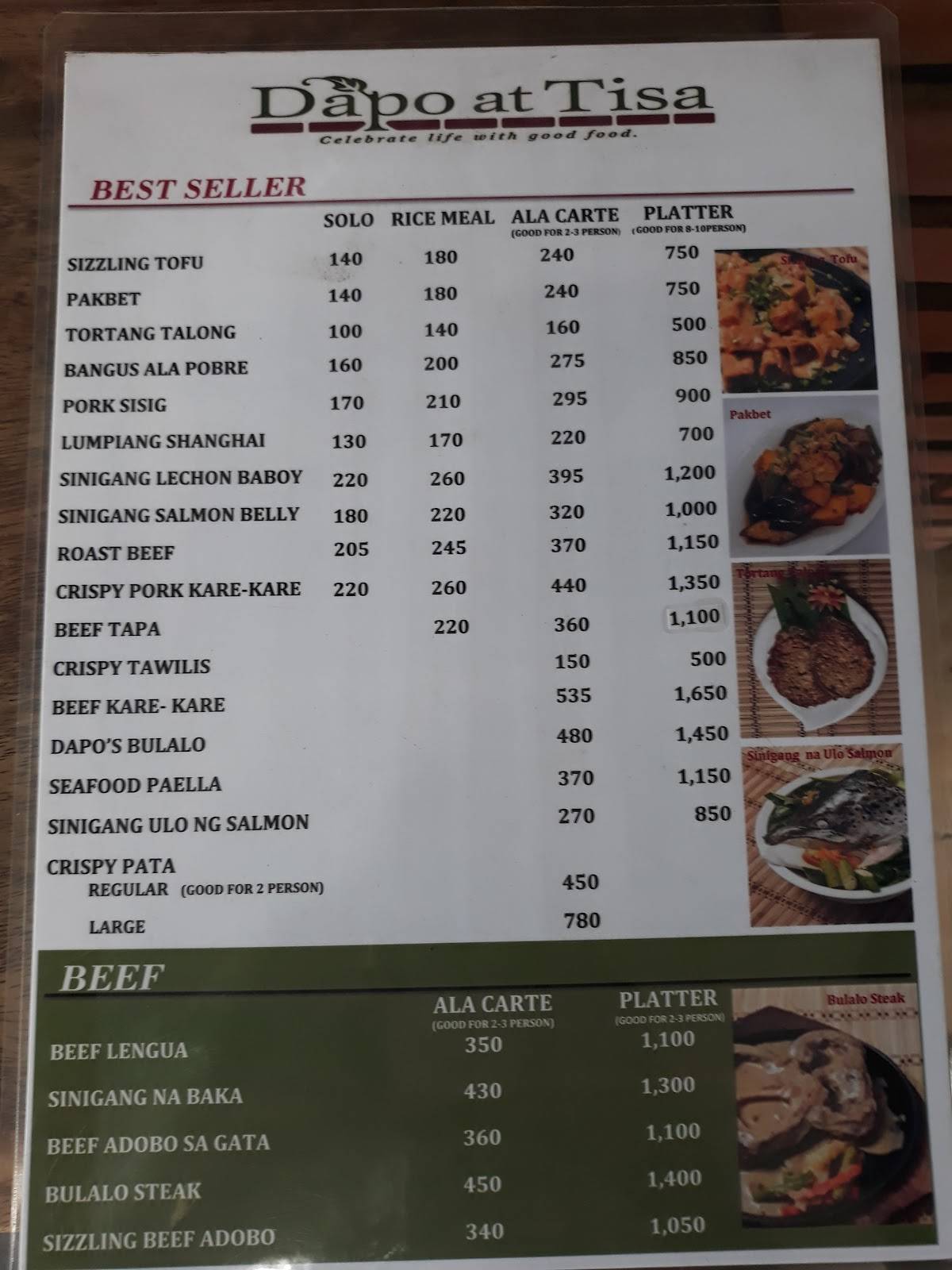 Menu at Dapo at Tisa Fairview Quezon City restaurant, Quezon City, 59 ...