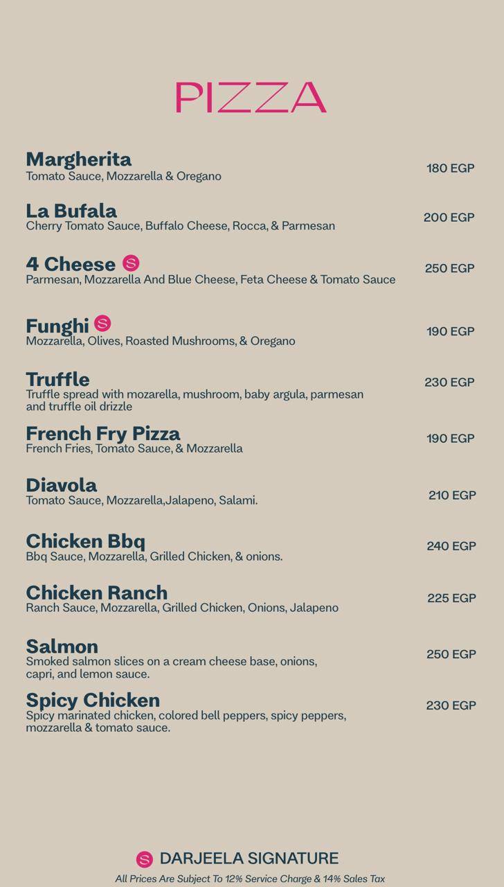 Menu at Darjeela Restaurant & Shisha lounge, Sheikh Zayed City