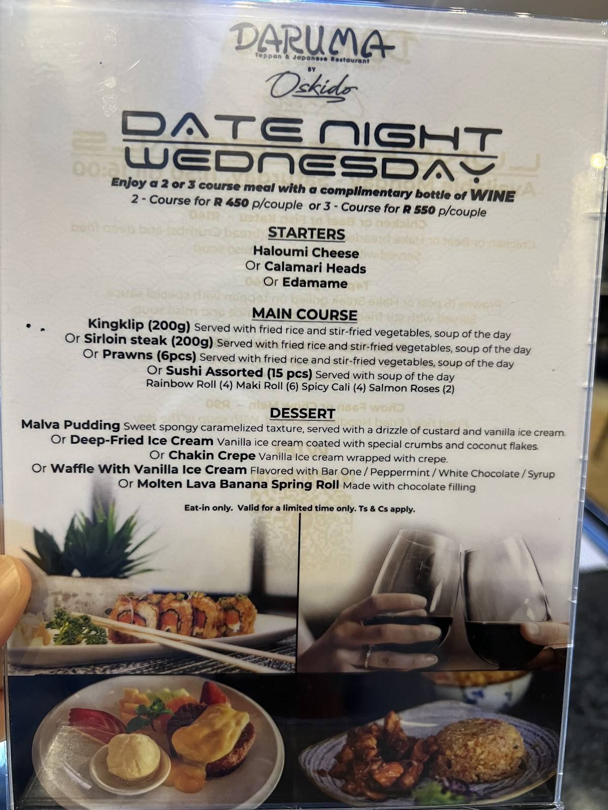 Menu at Daruma By Oskido Waterfall restaurant, Midrand, Shop No.5 ...