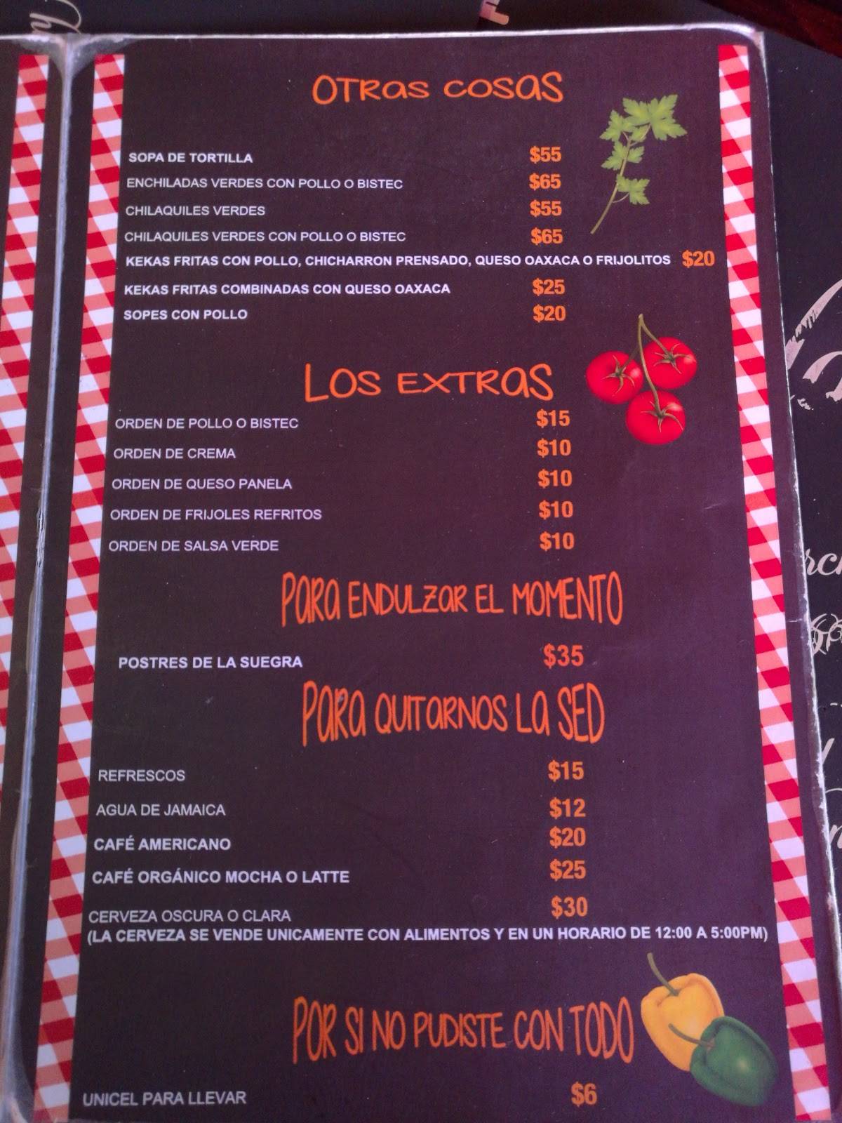 Menu at De Maíz Cocina Mexicana restaurant, Ciudad López Mateos, san ...