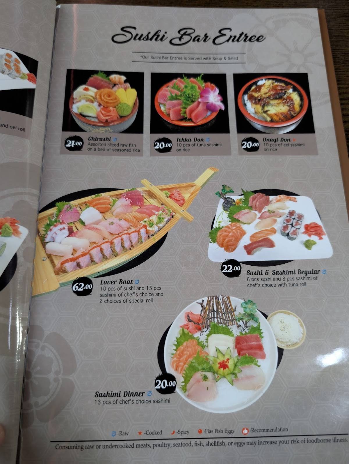 Menu at Volcano Sushi Bar & Hibachi, Del City, Main St #103