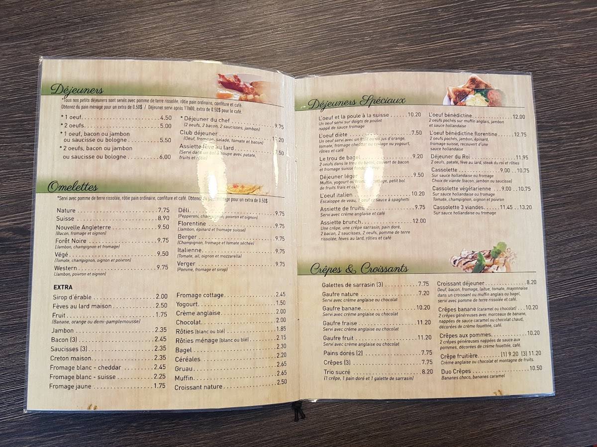 Menu au Déli-Délice pizzeria, Drummondville