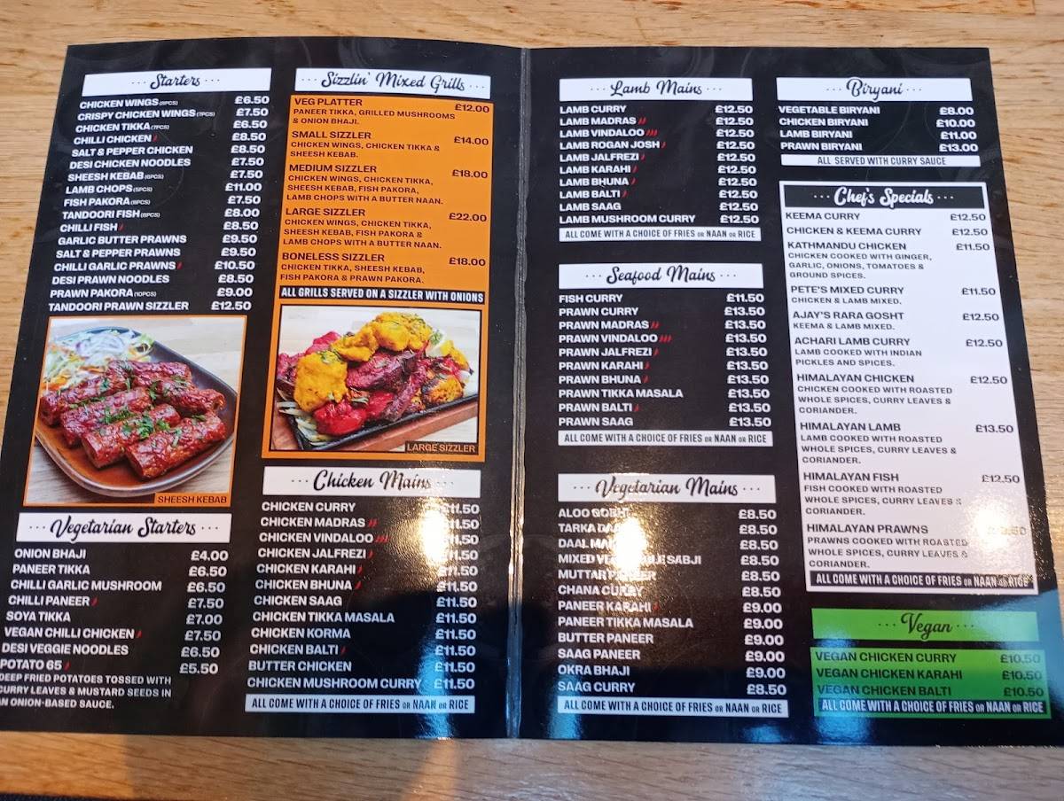 Menu at Desi Yew Tree pub & bar, Wolverhampton