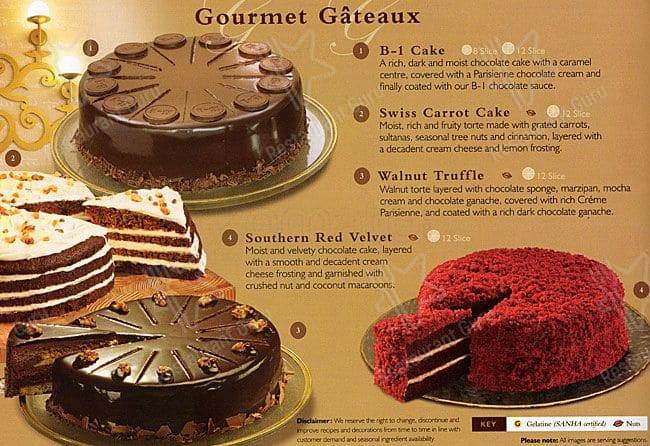 Menu at Château Gâteaux Riverside Shopping Centre desserts, Sandton ...