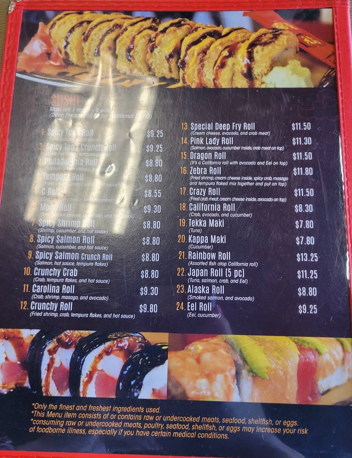 Menu at Daizu Hibachi Express Restaurant, Liberty