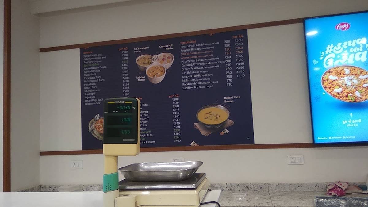 Menu at Farki (Delhi Darwaja), Ahmedabad, Outside Delhi Gate