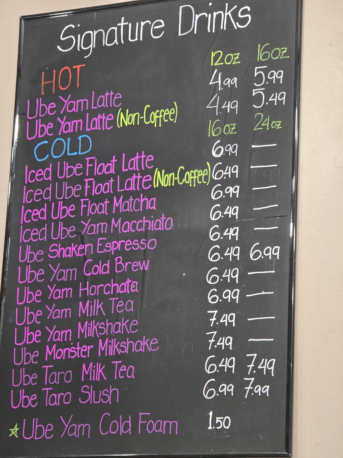 Menu at Kafe de Manila desserts, Raritan