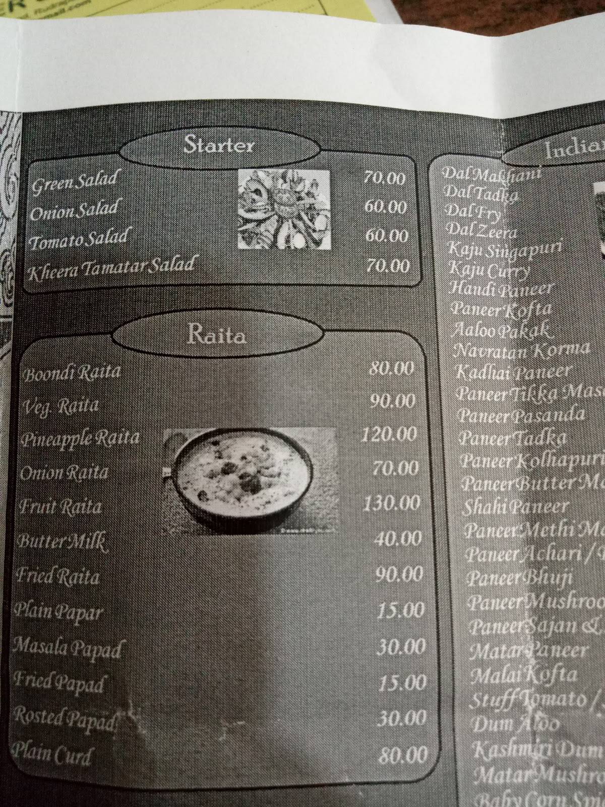 Menu at Shri Bikaner sweets restaurant (Thali House) -Restaurant ...