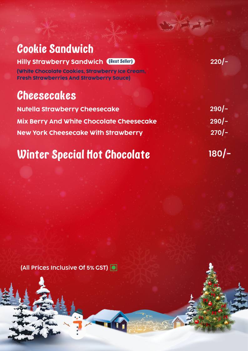 Menu at Uncle Goons, Surat