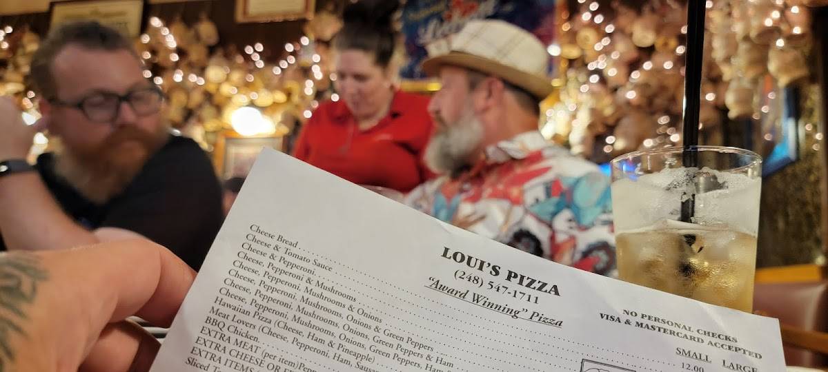 Menu at Loui's Pizza pizzeria, Hazel Park