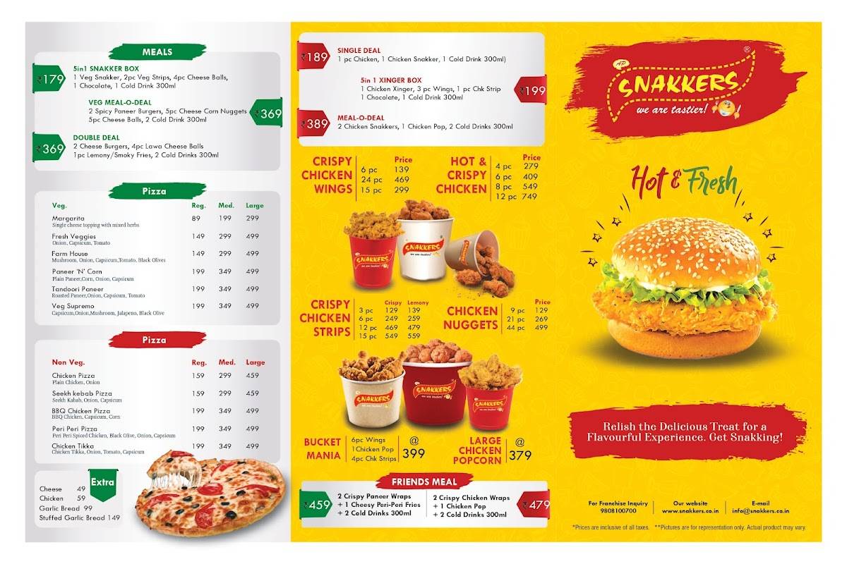 Menu at Snakkers, Dharamkot