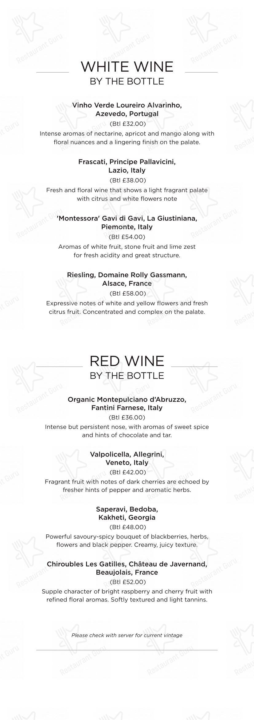 Menu at Dine Murrayfield restaurant, Edinburgh