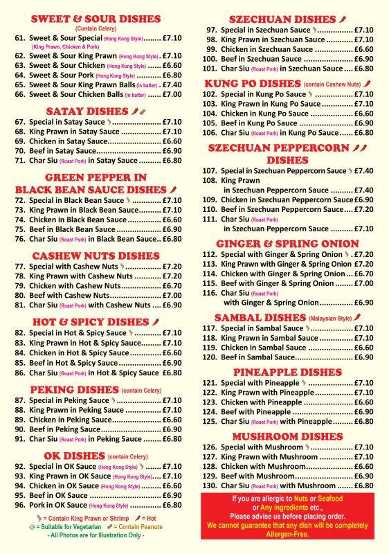 Menu at Dinner Box Chinese & Thai Cuisine Takeaway restaurant ...