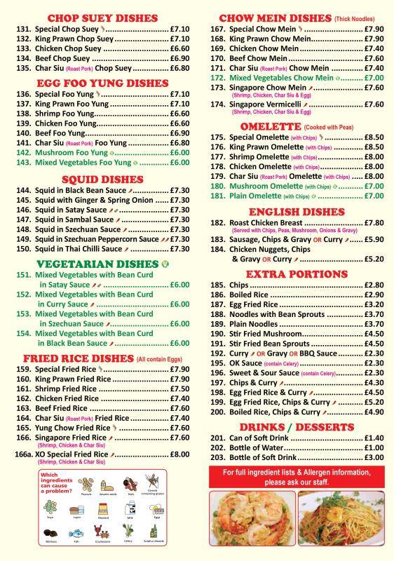 Menu at Dinner Box Chinese & Thai Cuisine Takeaway restaurant ...