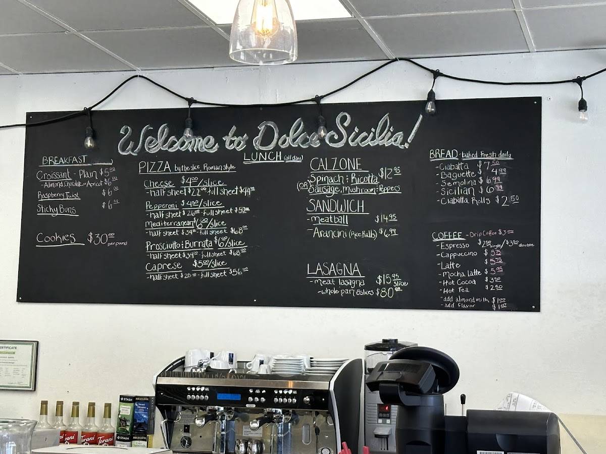 Menu at Dolce Sicilia Italian Bakery, Wheat Ridge