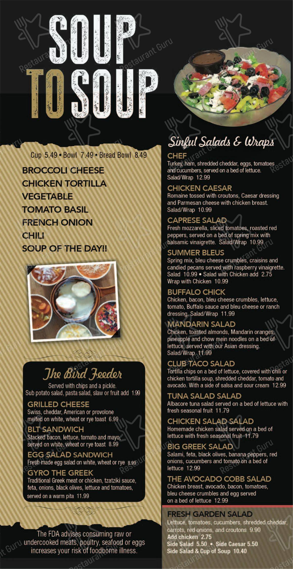 Menu at Dominics Deli restaurant, Palm Coast