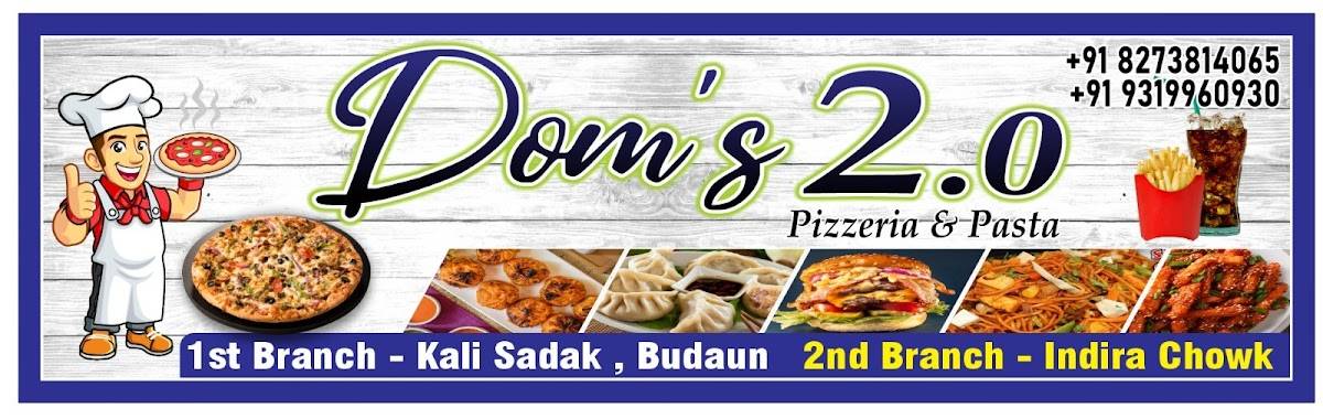 Menu at Dom's 2.0 pizzeria and pasta, Budaun