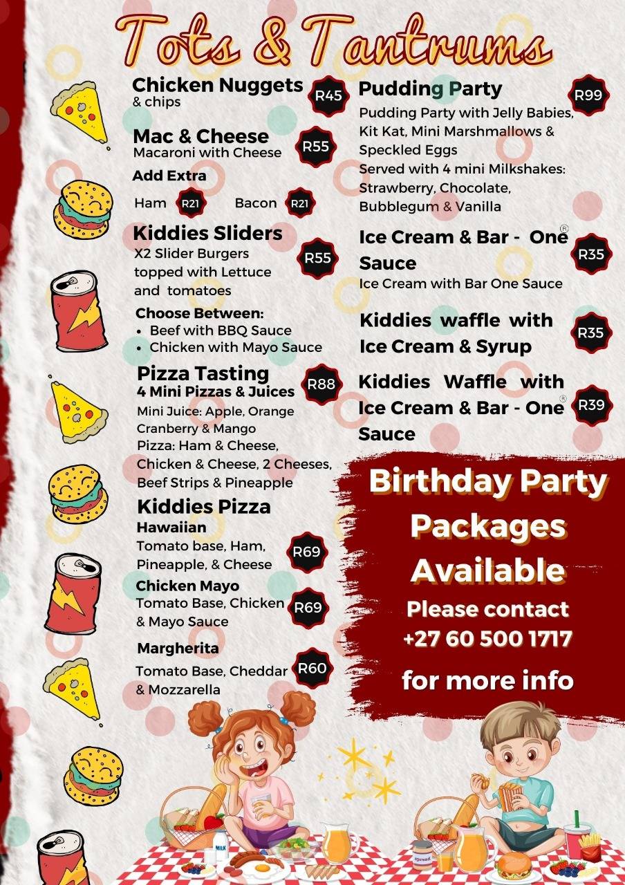 Menu at Dorsland Restaurant & Craft Bar, Modimolle
