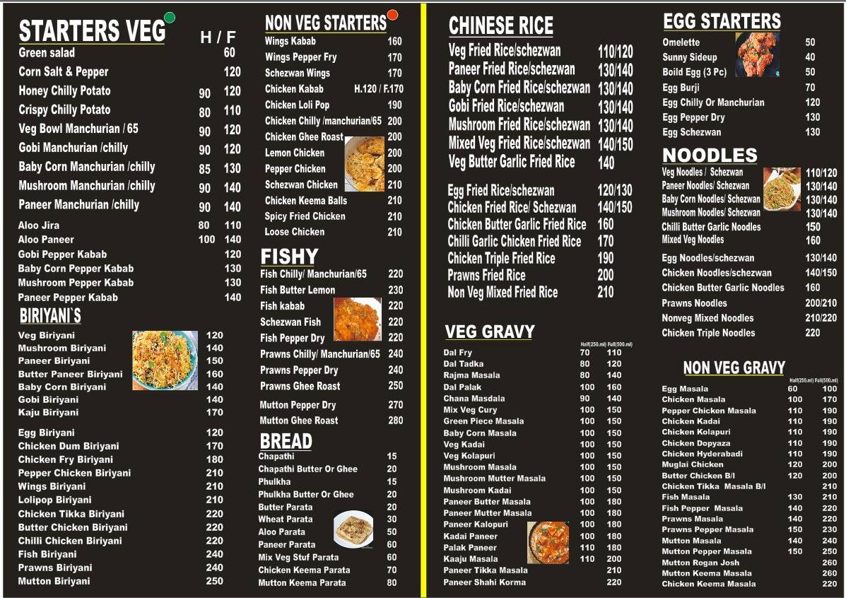 Menu at Drip food court - Best food in bangalore North Indian South ...