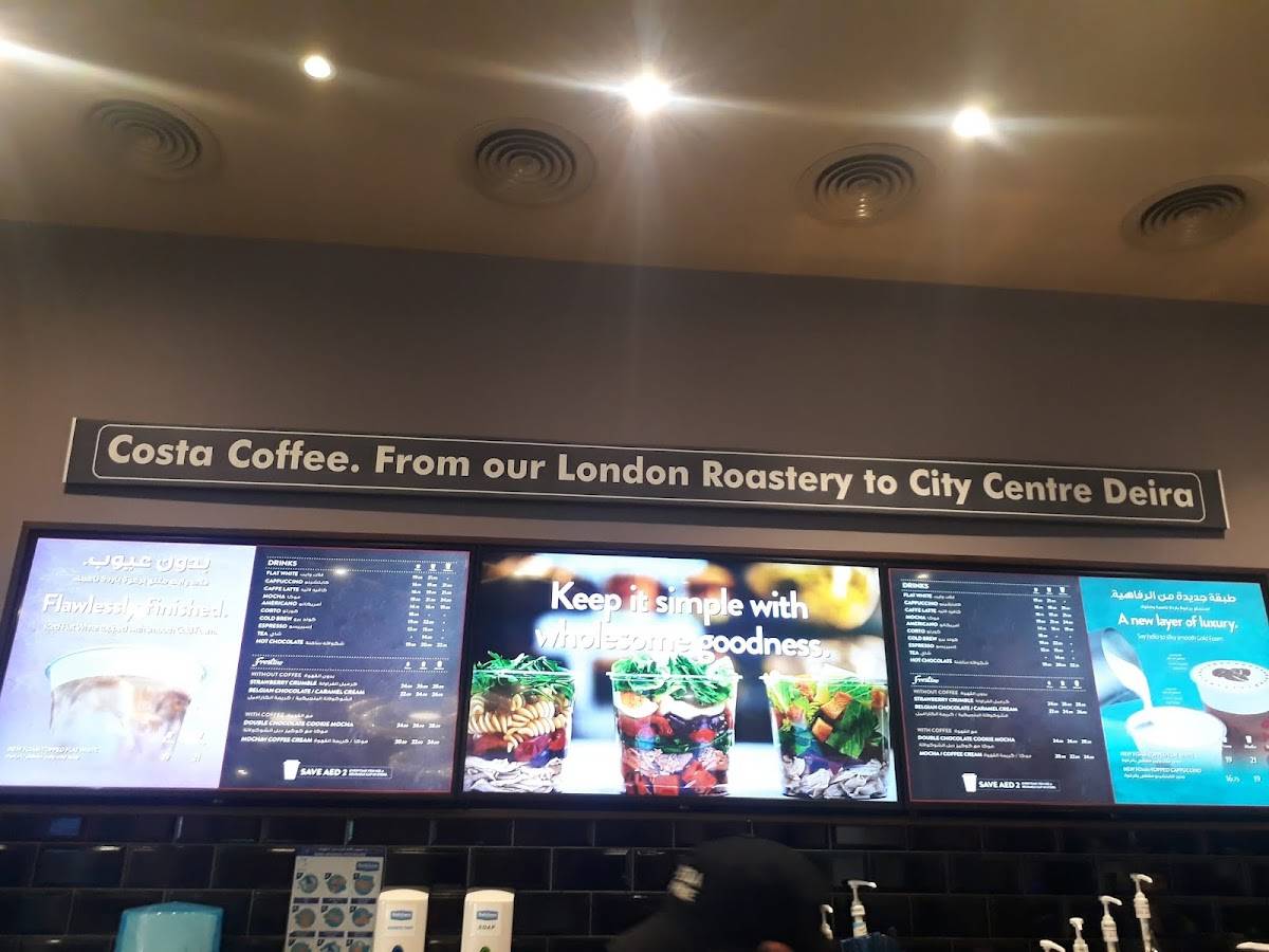 Menu at Costa Coffee cafe, Dubai, MAF Tower