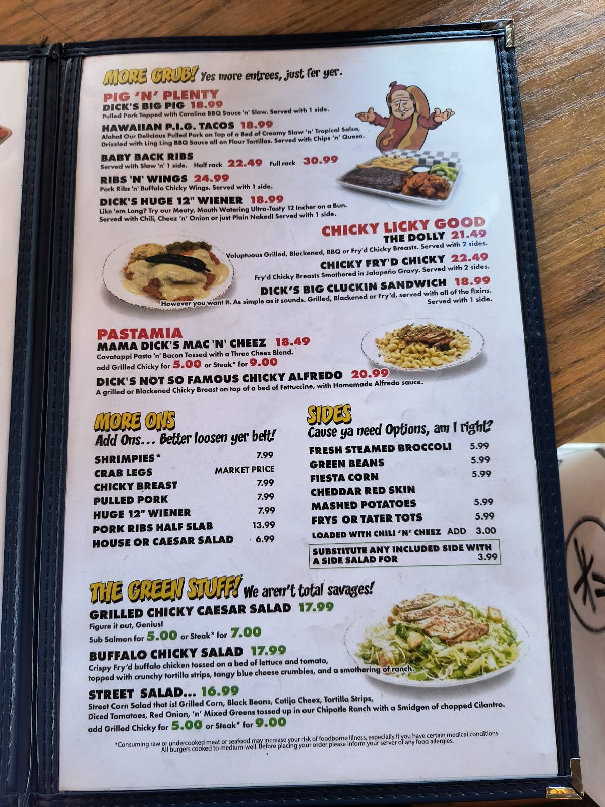 Menu at Dude's Daiquiris pub & bar, Gatlinburg
