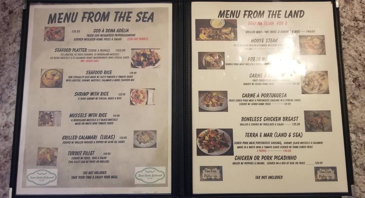 Menu at Dunas Verdes Restaurant, Hamilton