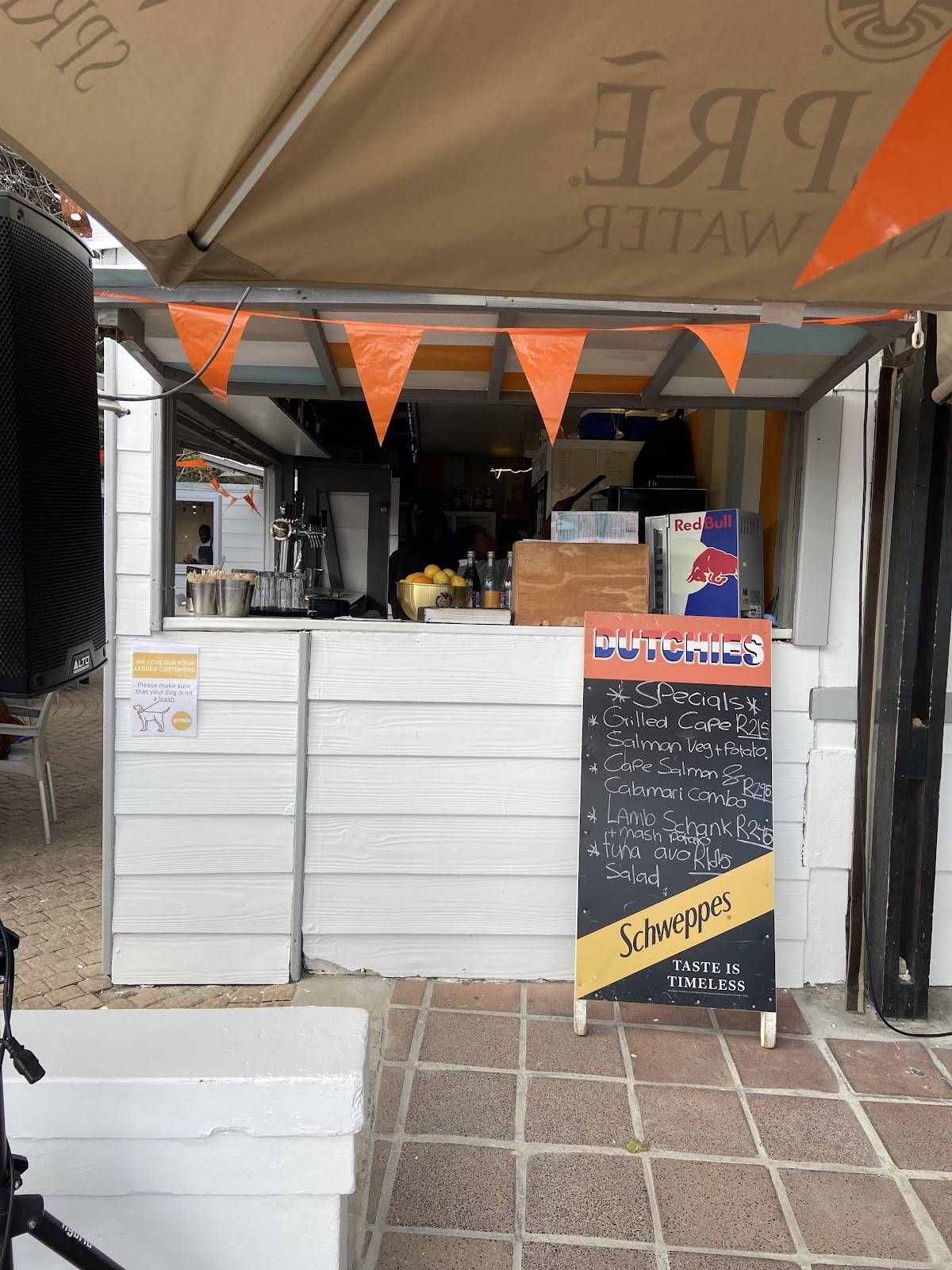 Menu at Dutchies Restaurant, Hermanus, Grotto Street