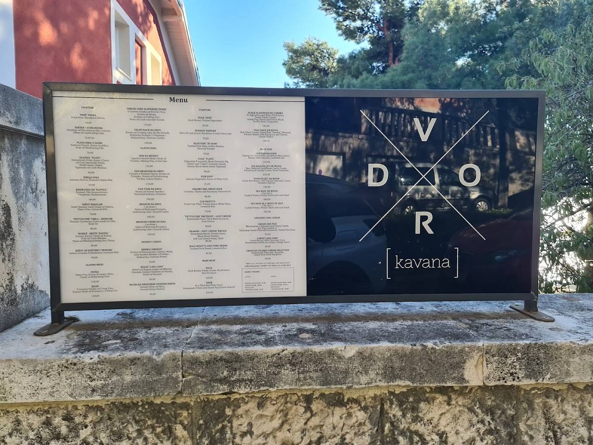 Menu at Dvor restaurant, Split, Put Firula 14