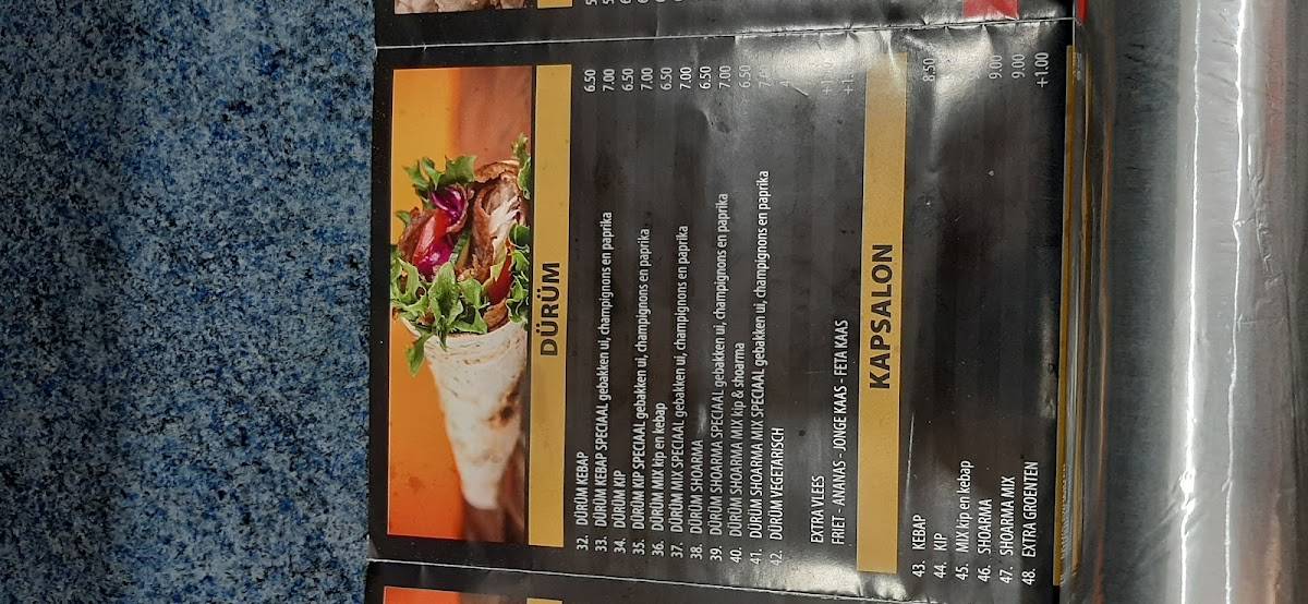 Menu at EETHUIS HALEN, Halen