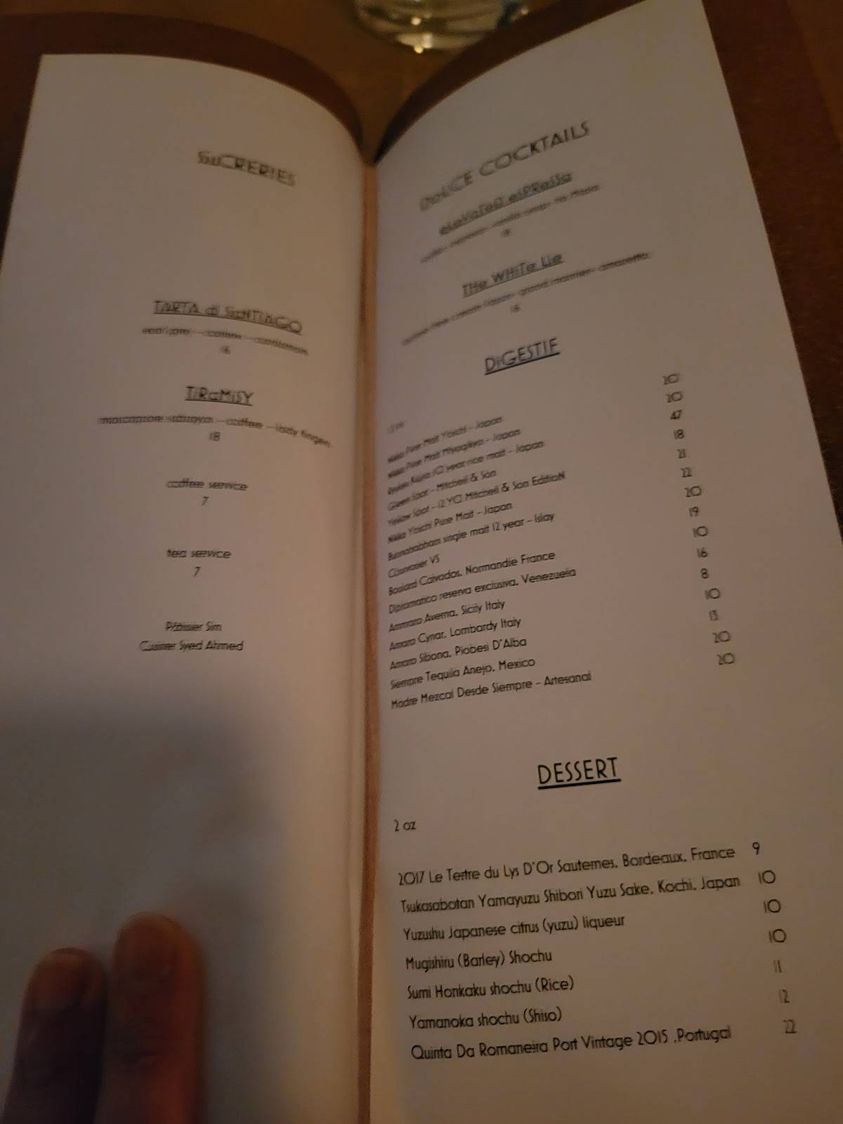 Menu at ELeVATOR bistro restaurant, Burlington
