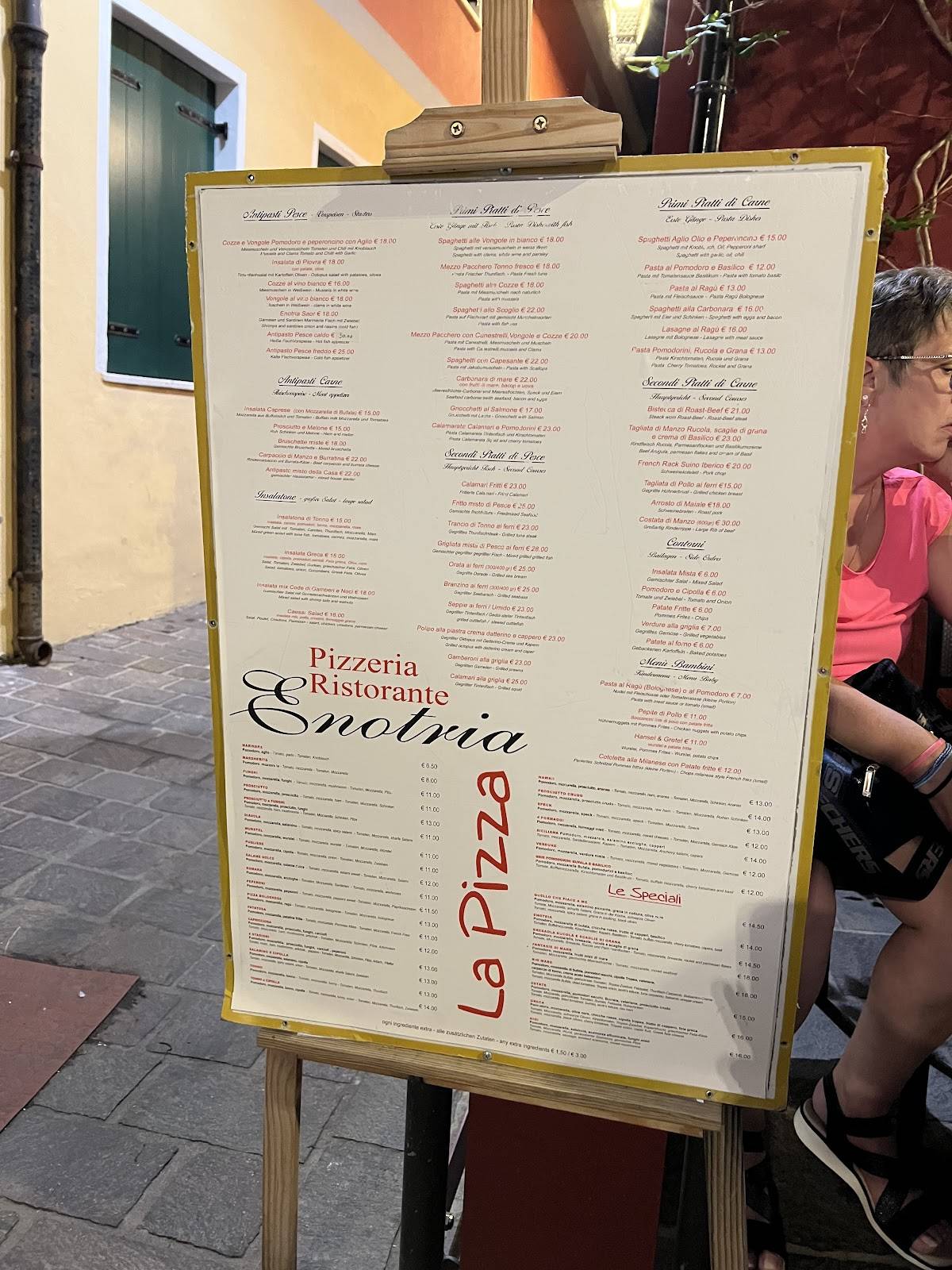 Speisekarte von ENOTRIA restaurant, Caorle