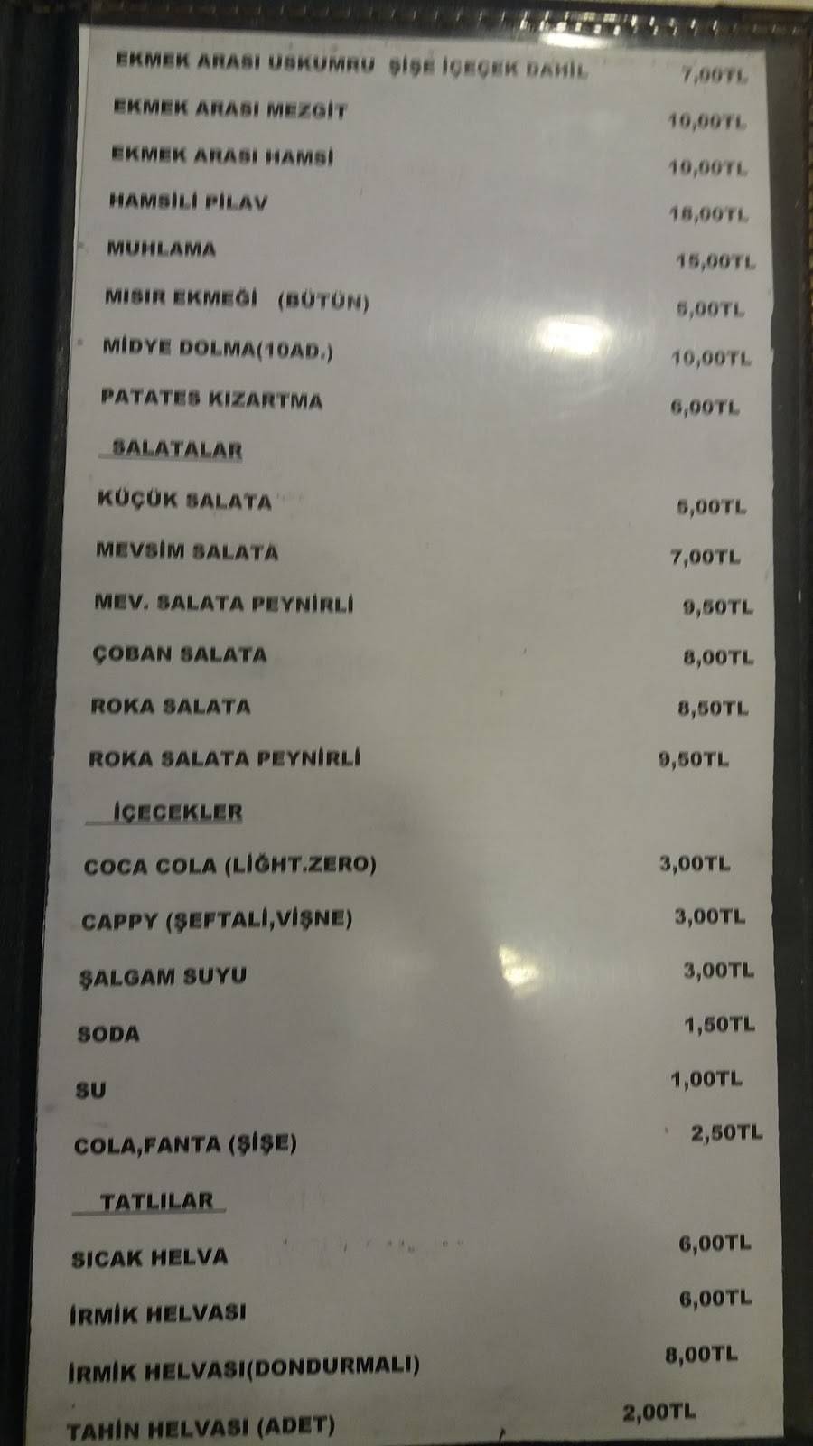 Carta de Ece Ev Yemekleri. Cafe, Zümrütevler Mahallesi