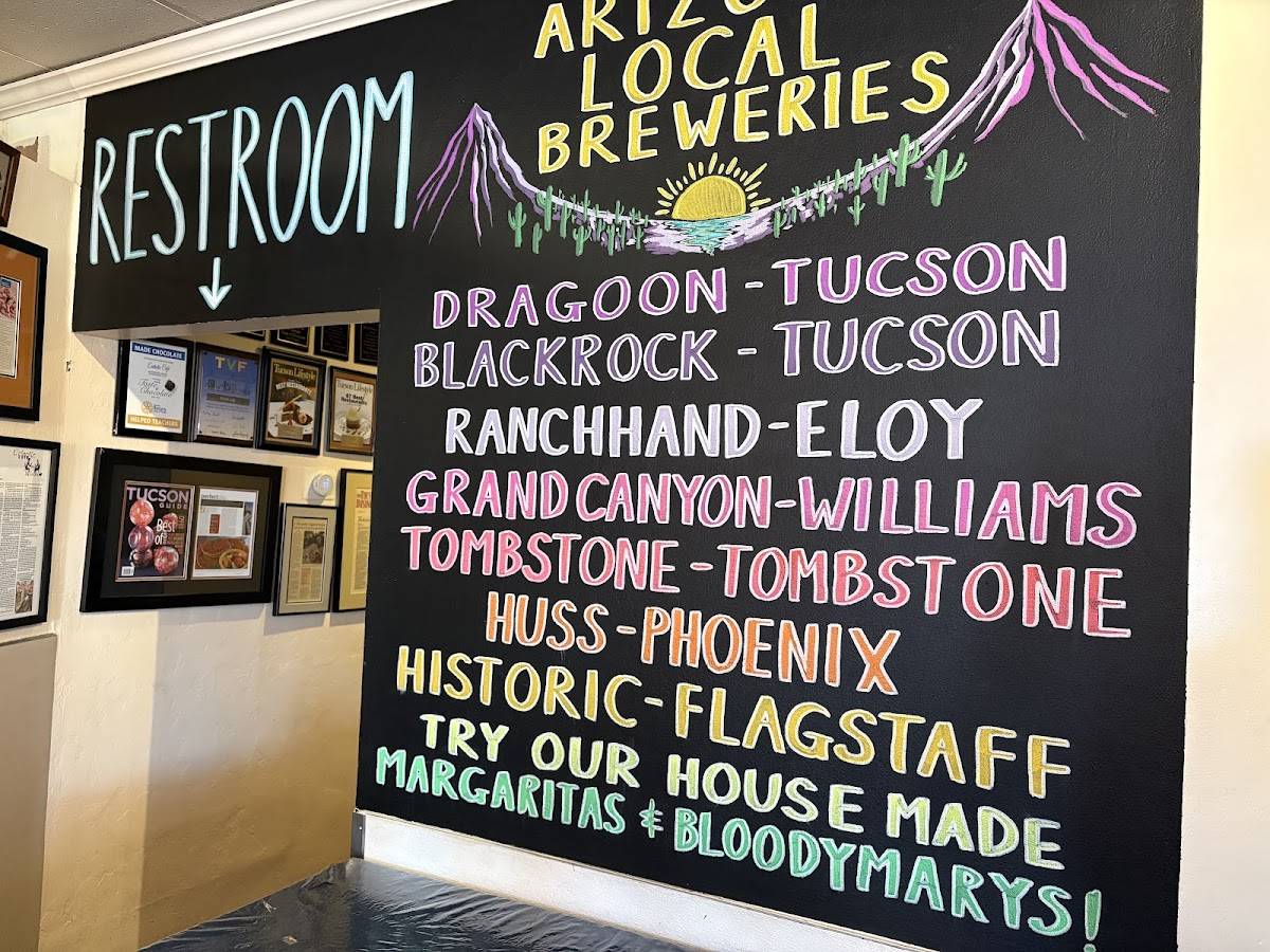 Menu at Eclectic Cafe, Tucson, E Tanque Verde Rd