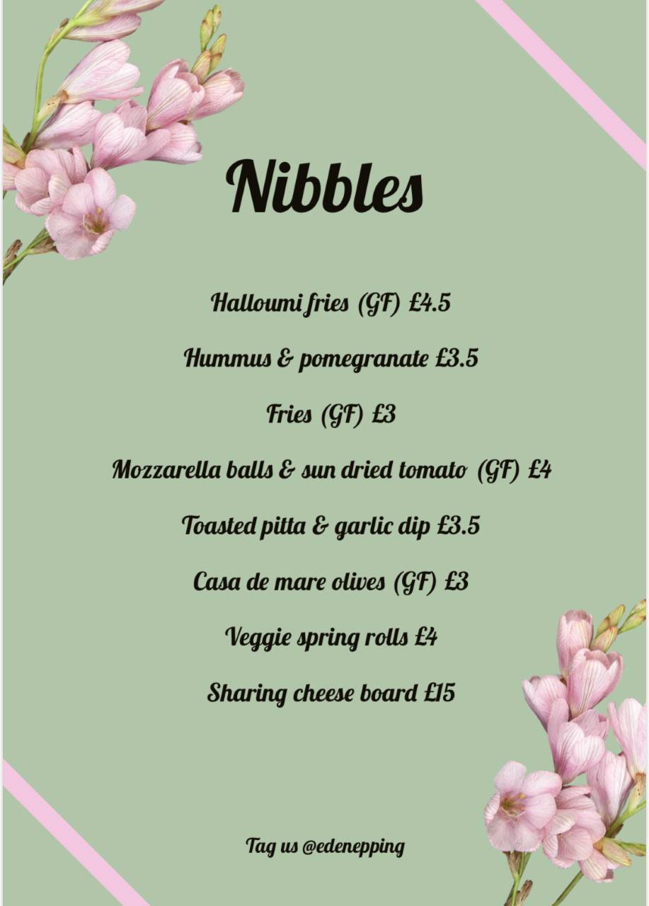 Menu at Eden pub & bar, Epping