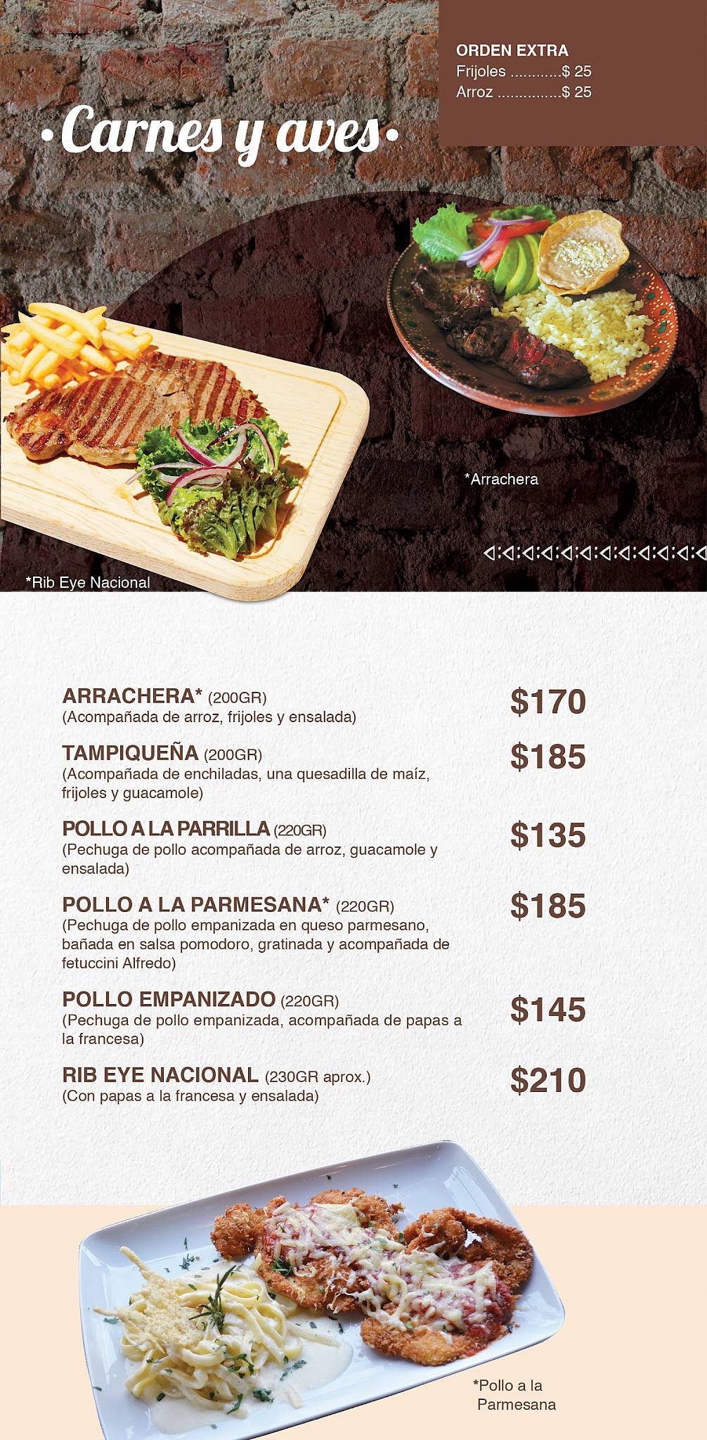 Carta de El Arte Restaurante Café, Guadalajara