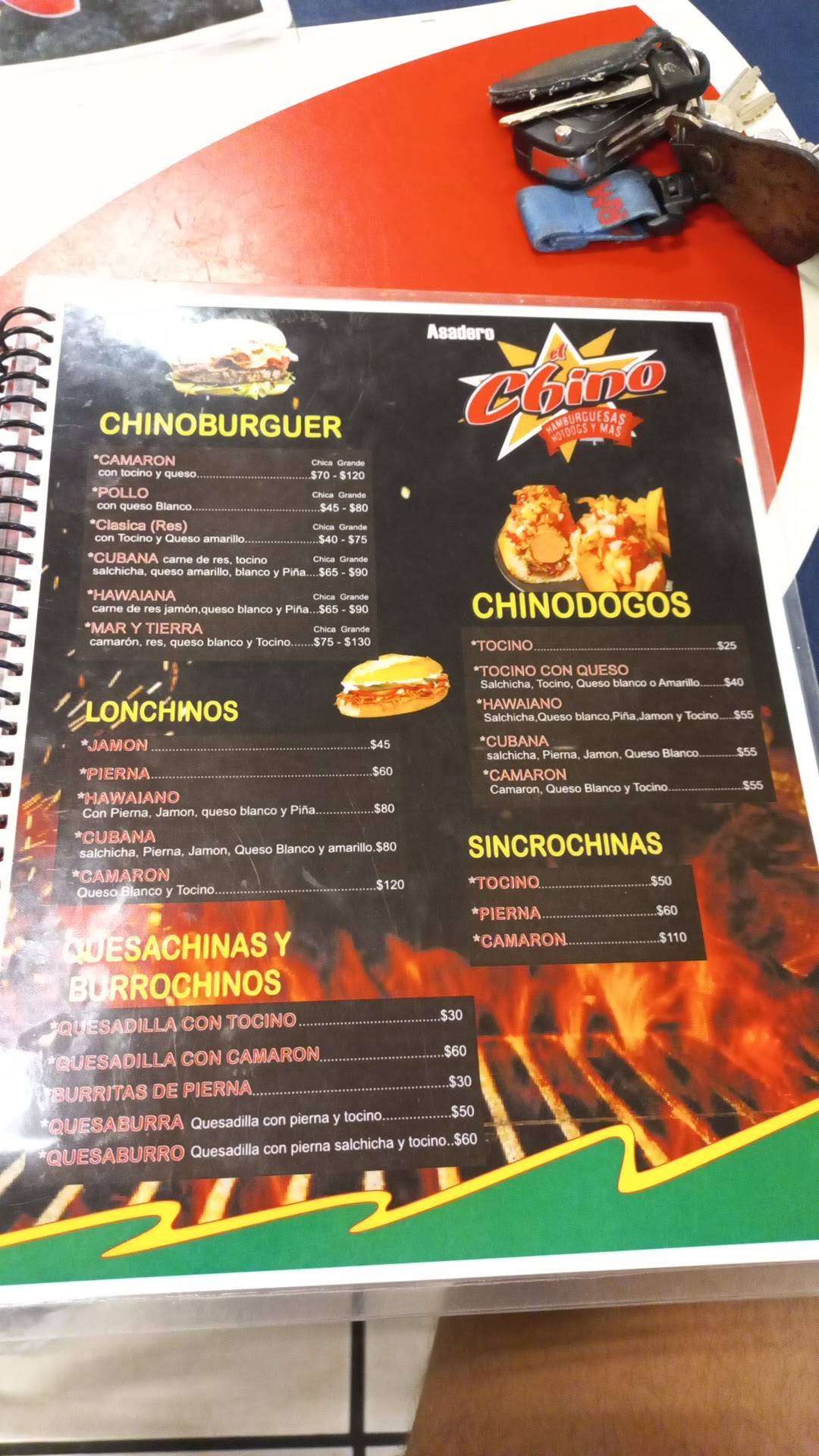 Menu at El Chino Sucursal El Batán restaurant, Zapopan, C. Álvaro ...
